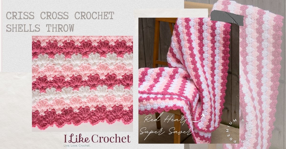 Criss Cross Crochet Shells Throw - I Like Crochet